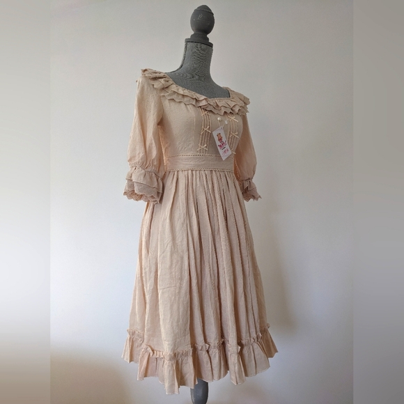 Kuma | Dresses | Nwt Cream Cottagecore Midi Dress | Poshmark